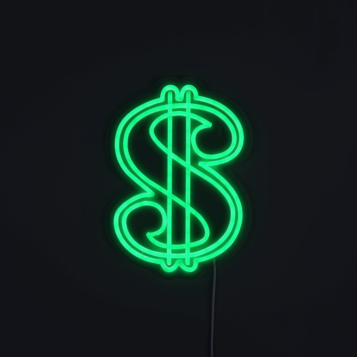 Dollar Sign Neon Vägglampa – Lampconcept.se